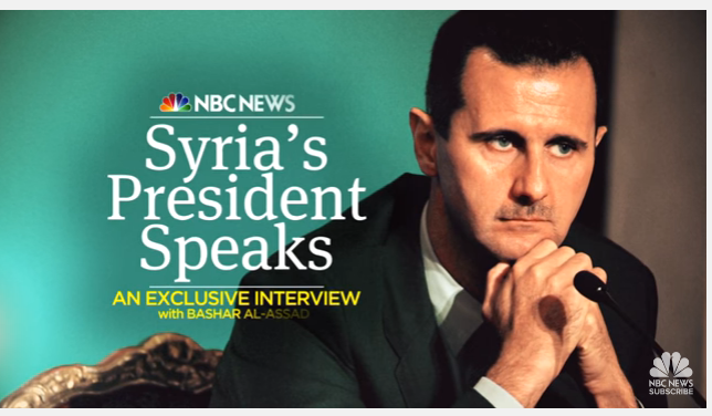 Syrian President Bashar Al Assad Exclusive Interview [nbc